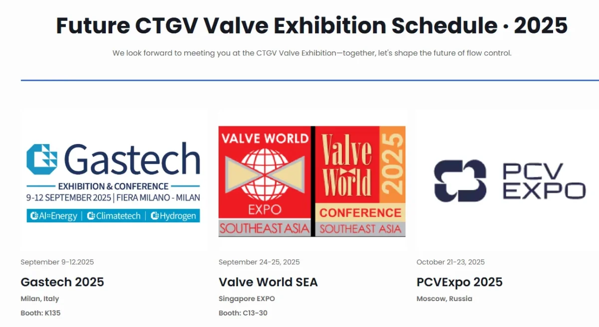 2025년 꼭 가봐야 할 Valve 무역 박람회 5선 | CTGV